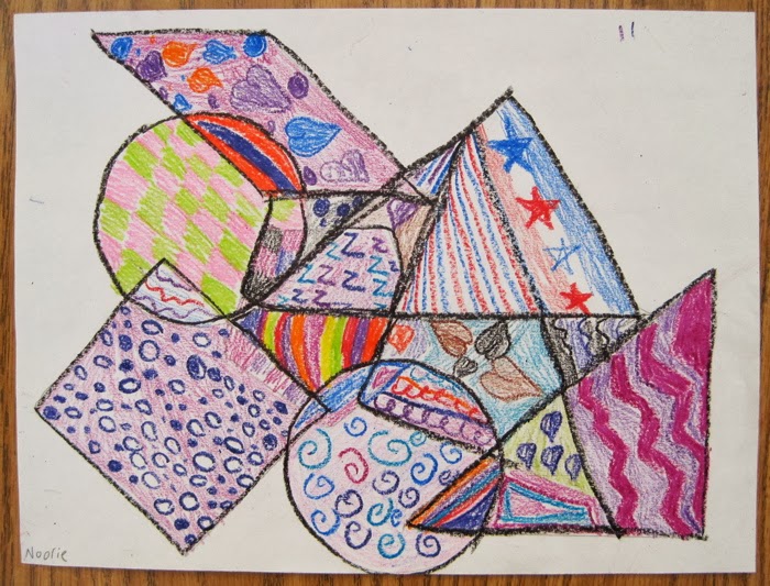 Creating Art With Kids: just plain fun... and a little geometry!