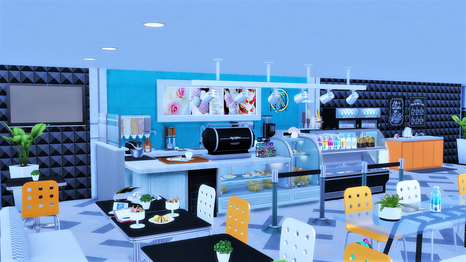 sim house design workshop: Sims 4 Rainbow High School ----- 七彩中学