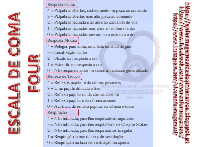 Viver Enfermagem em Cuidados Intensivos: ESCALA DE COMA FOUR