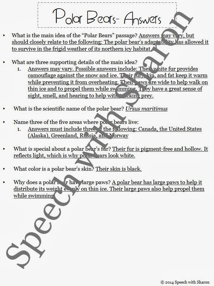 Speech with Sharon: Winter Non-fiction Leveled Reading Passages and ...