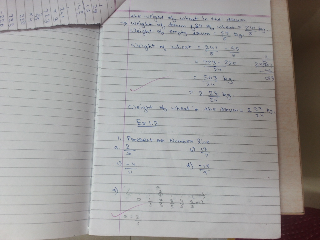 PIS VADODARA STD 8: Grade 8 Math Notebook work