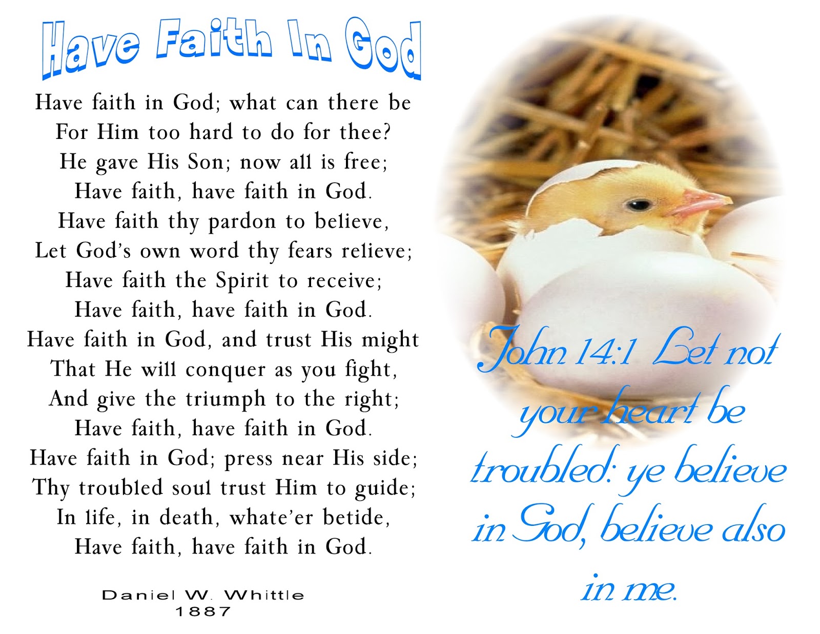 Treasure Box Focus: Have Faith In God - 1887