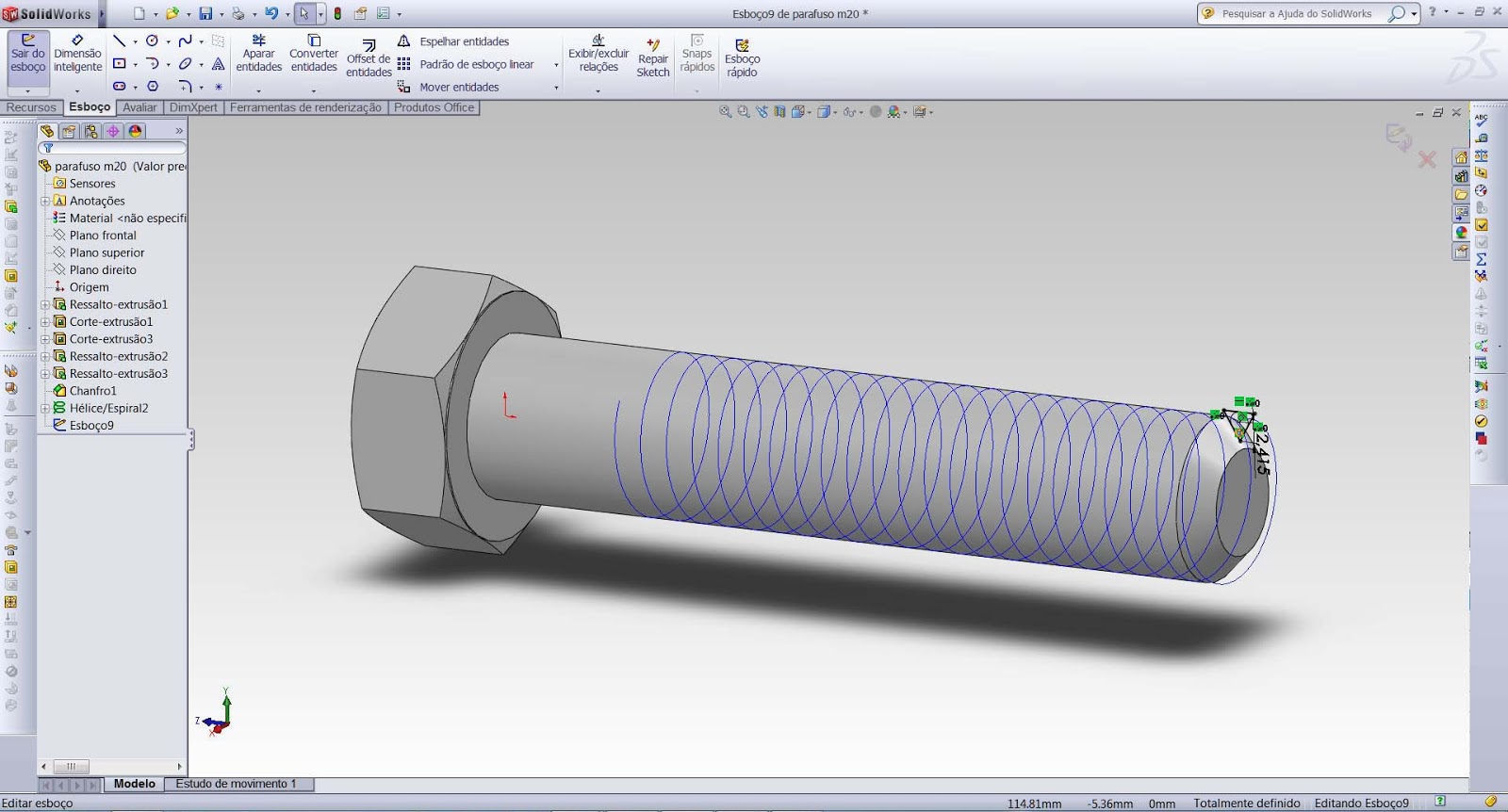 Contorno Digital: Modelando no SolidWorks