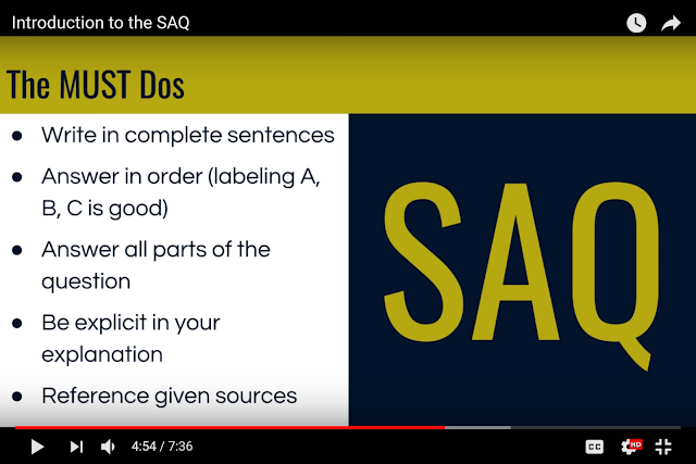 World History Advanced Placement with Mr. Duez: SAQ