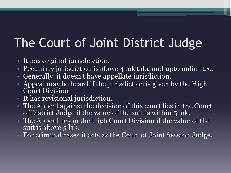 legal writing: Civil Courts of Bangladesh