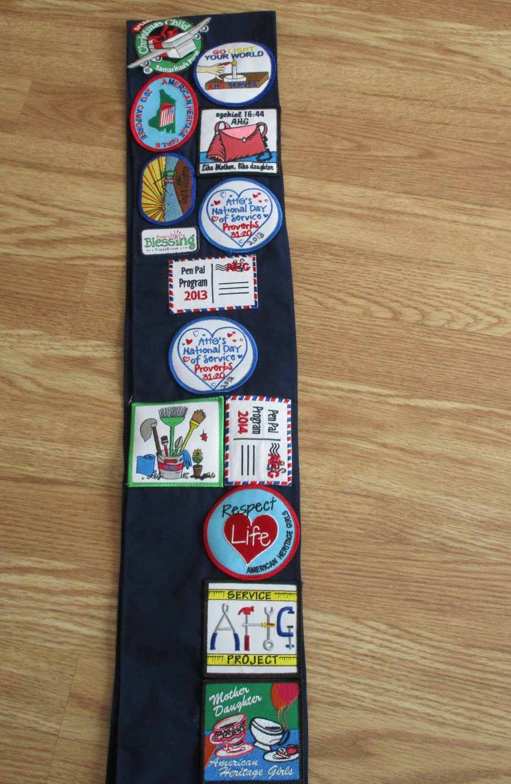 My AHG Journey: My Pioneer/Patriot Sash