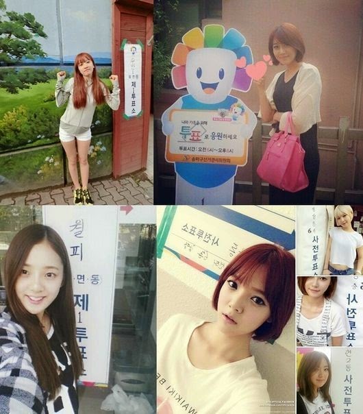 Stars encourage voting with proof shots