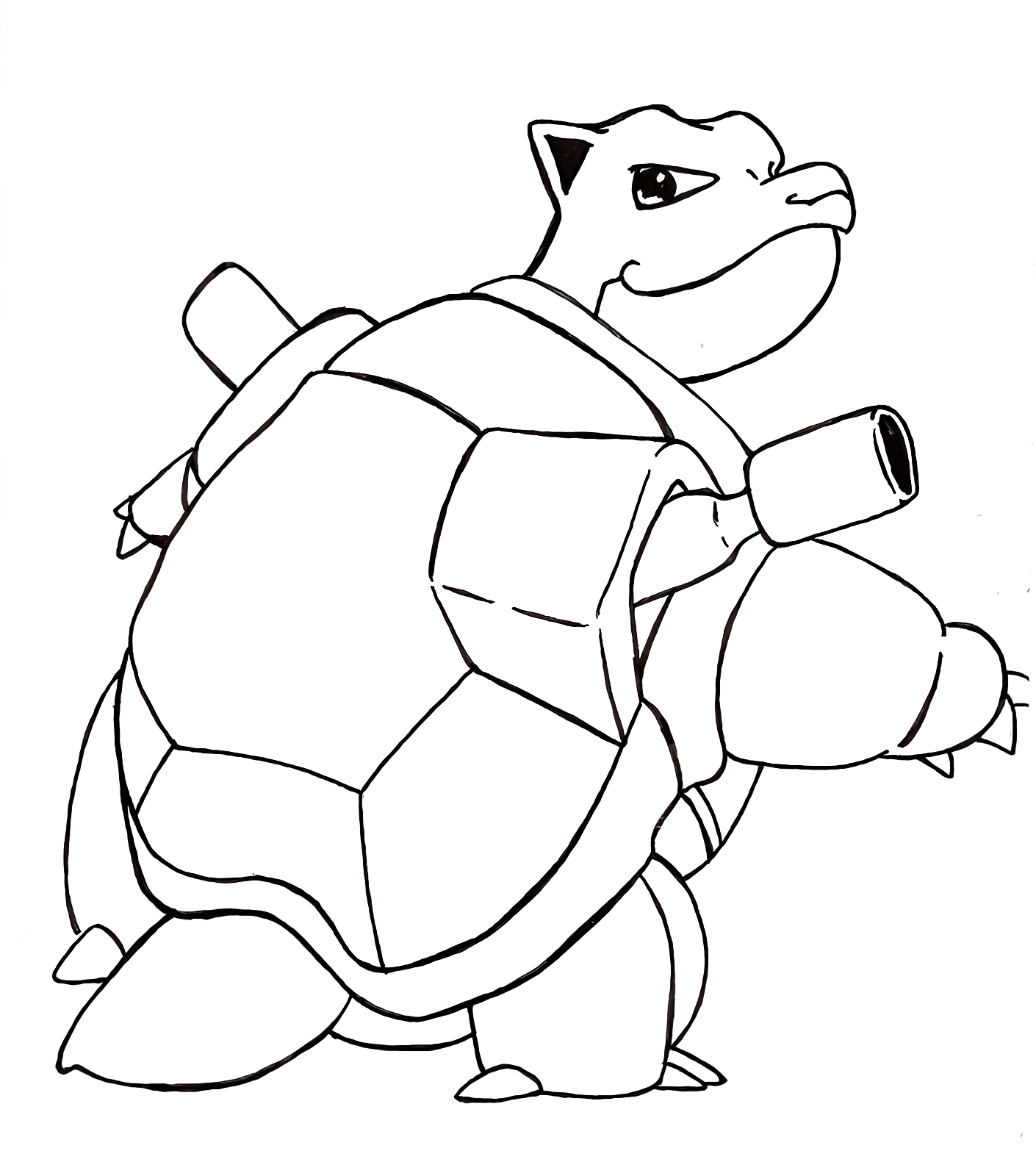 Pokemon Blastoise Coloring Pages Sketch Coloring Page