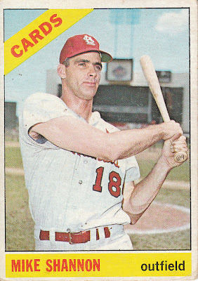St. Louis Cardinals Cards: Weird Card Wednesday: 1966 Topps Mike Shannon