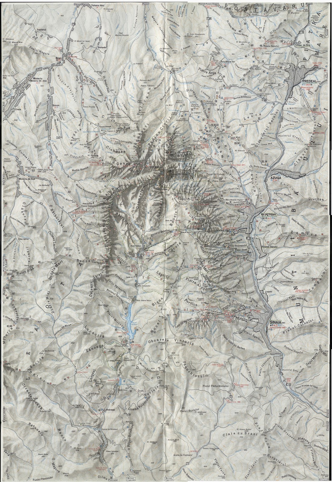Harta Trasee Montane: Harti turistice trasee montane Romania