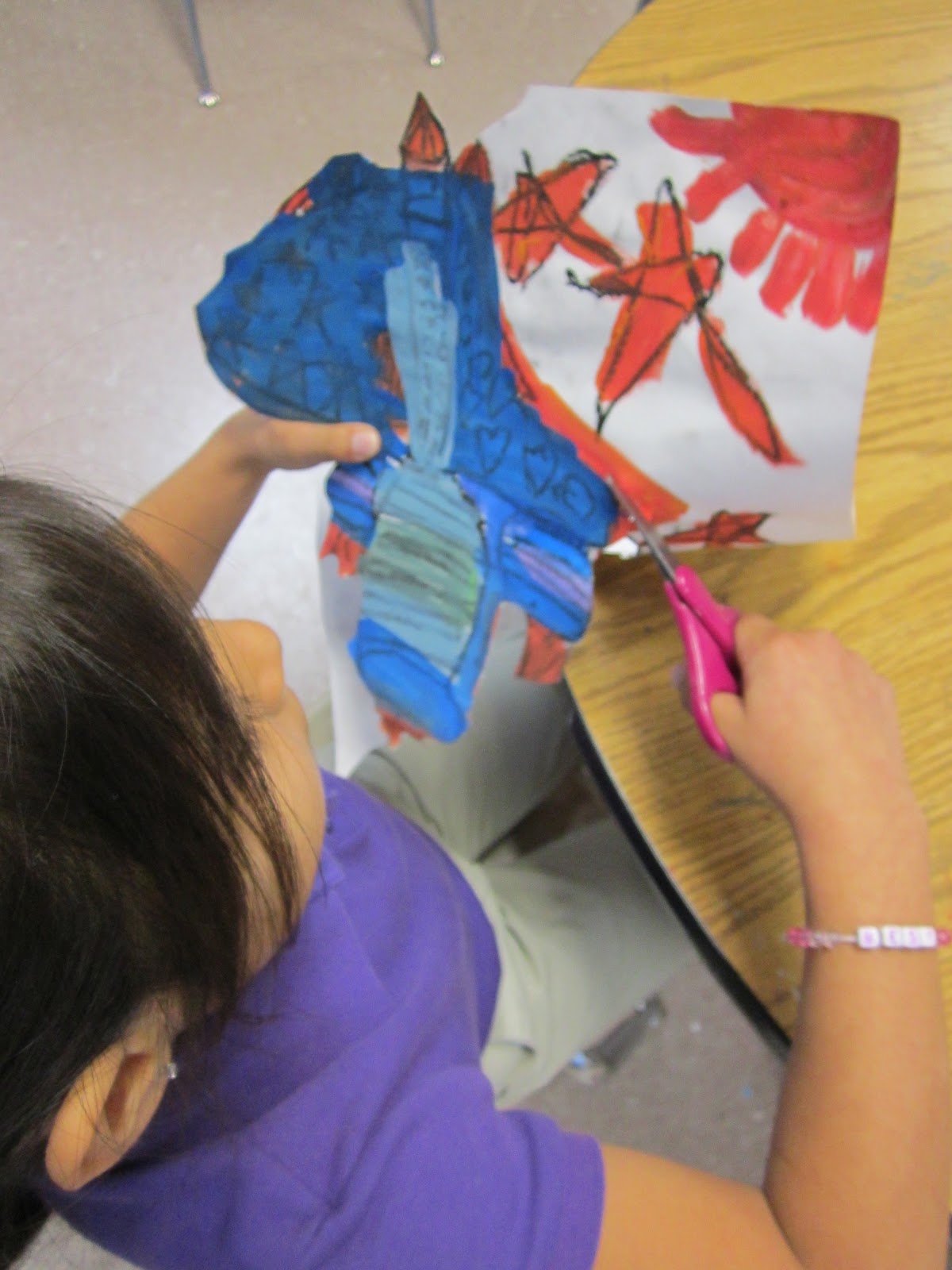 ChumleyScobey Art Room: 1st Grade Rocket Ships (mixed media collage)