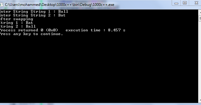 Programmers Area: C++ program to swap two arrays