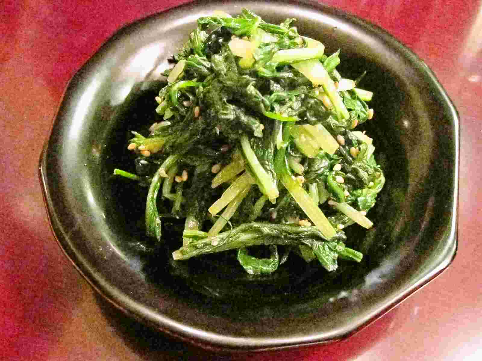 Recipes for Tom: Arugura to mizuna no namuru / namul salad with arugula ...