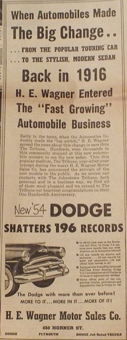 Vintage Johnstown: H.E. Wagner Dodge