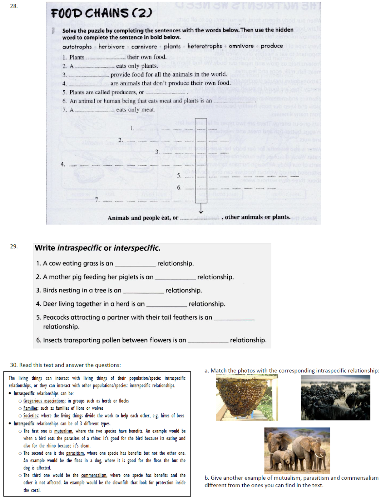Natural Science 5 grade: 4. LIVING THINGS: Ecosystems