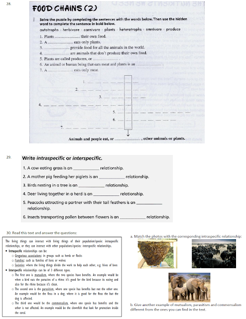 Natural Science 5 grade: 4. LIVING THINGS: Ecosystems