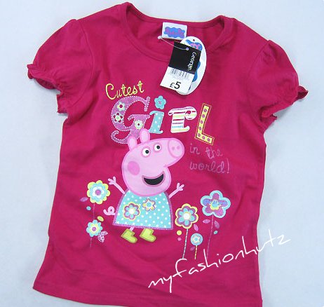 Fashionhutz Clothings: BRAND NEW PEPPA PIG CUTEST GIRL RED T SHIRT $12. ...