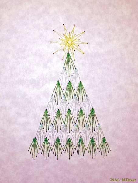 Studio Window: Fan-Stitch Tree