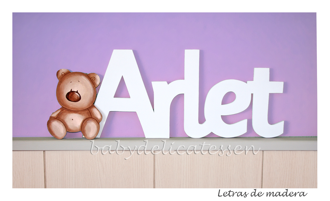 BABY DELICATESSEN LETRAS DE MADERA: ARLET