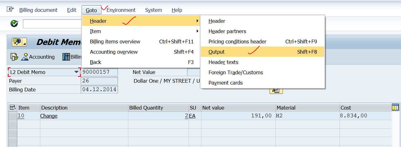 Techsap Creating A New Billing Output Type And Assigning It To The Output Determination