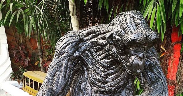 Tyre Art: Gorilla Made From Tyres Features At Lags Art Gallery