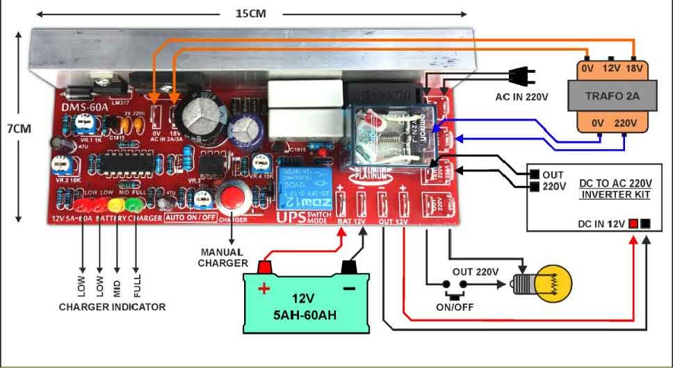12V 5A-60A BATTERY CHARGER KIT | ELECTRONIC PROJECT KITS