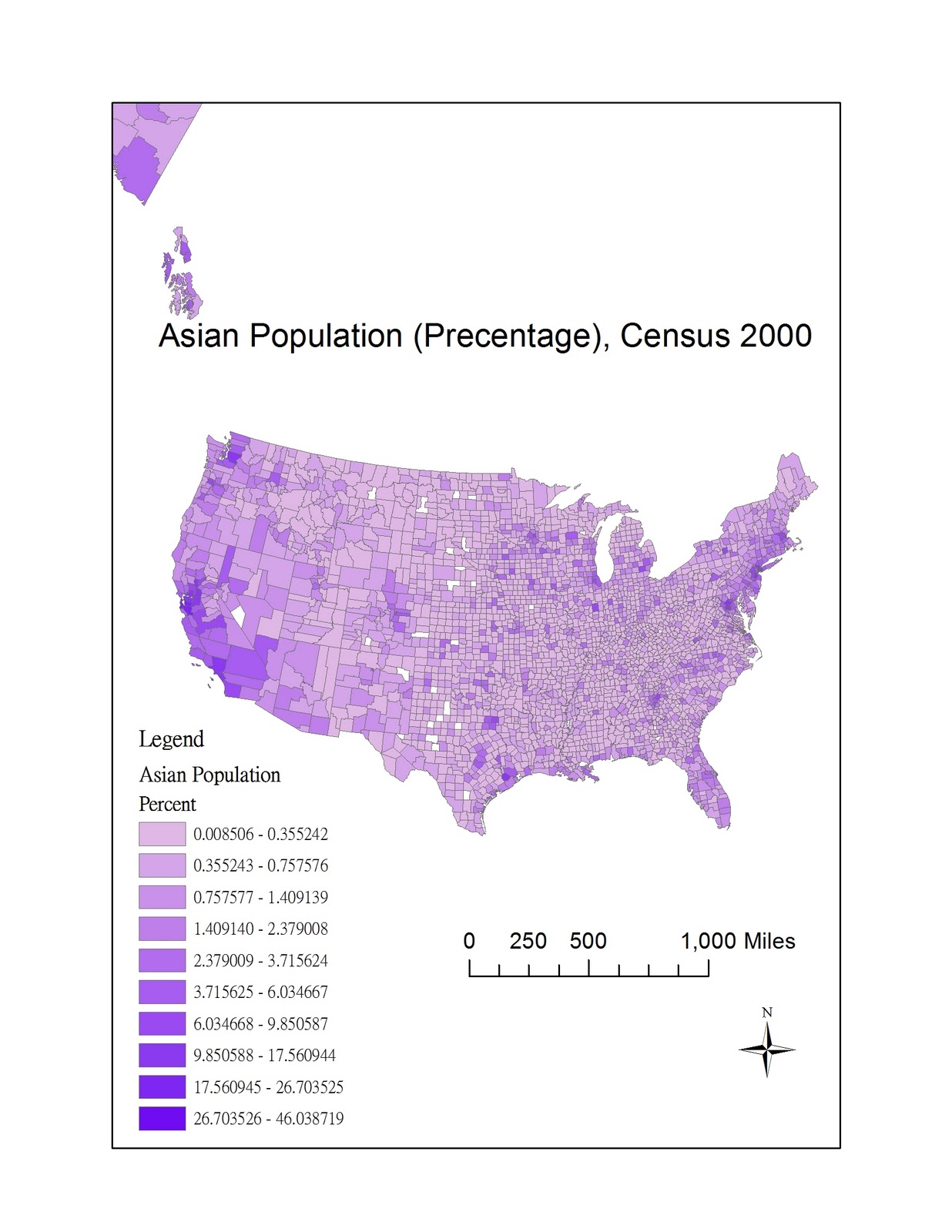Asian Population In Us Map - United States Map