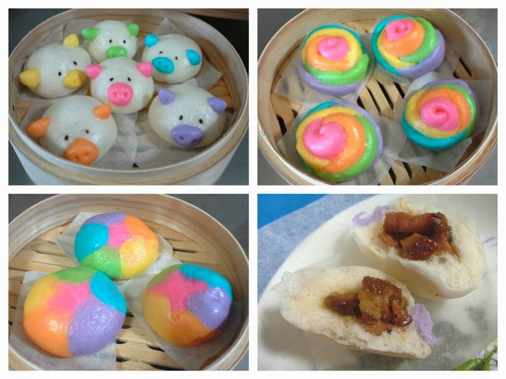 Culinary Kitchenette: Rainbow Steamed Buns by Phay Shing Tan