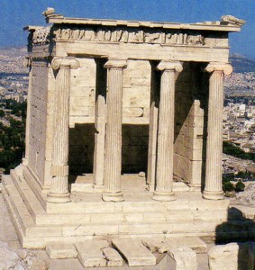 a lenda do artista: O Templo da Niké Áptera