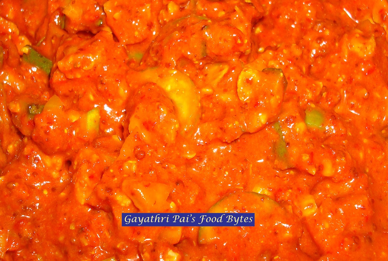 Gayathri Pai's Food Bytes: Spicy Mixed Vegetable Pickle.