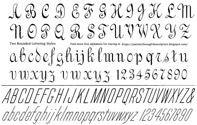 Journey Through The Scripture: Two Rounded Scripts for Tracing
