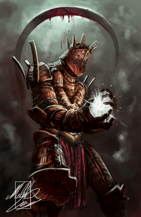 Michele Giorgi Illustrator : Dark Souls Sketch : Knight Lautrec of Carim