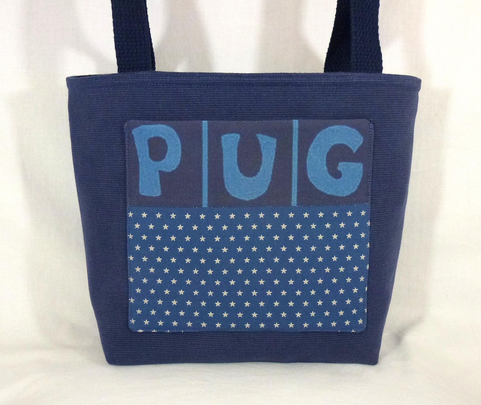 Leslie's Art and Sew: Spoonflower Pug Dog Bag