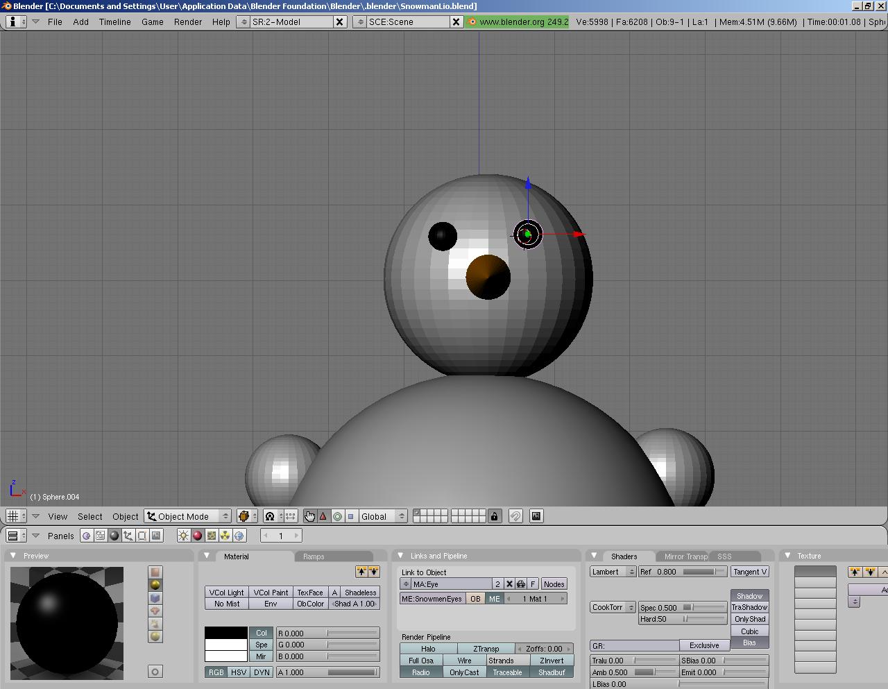 Уроци на фотошоп, GIMP, MS Office, Scratch, HTML&CSS: Snowman in blender tutorial / Снежен човек ...