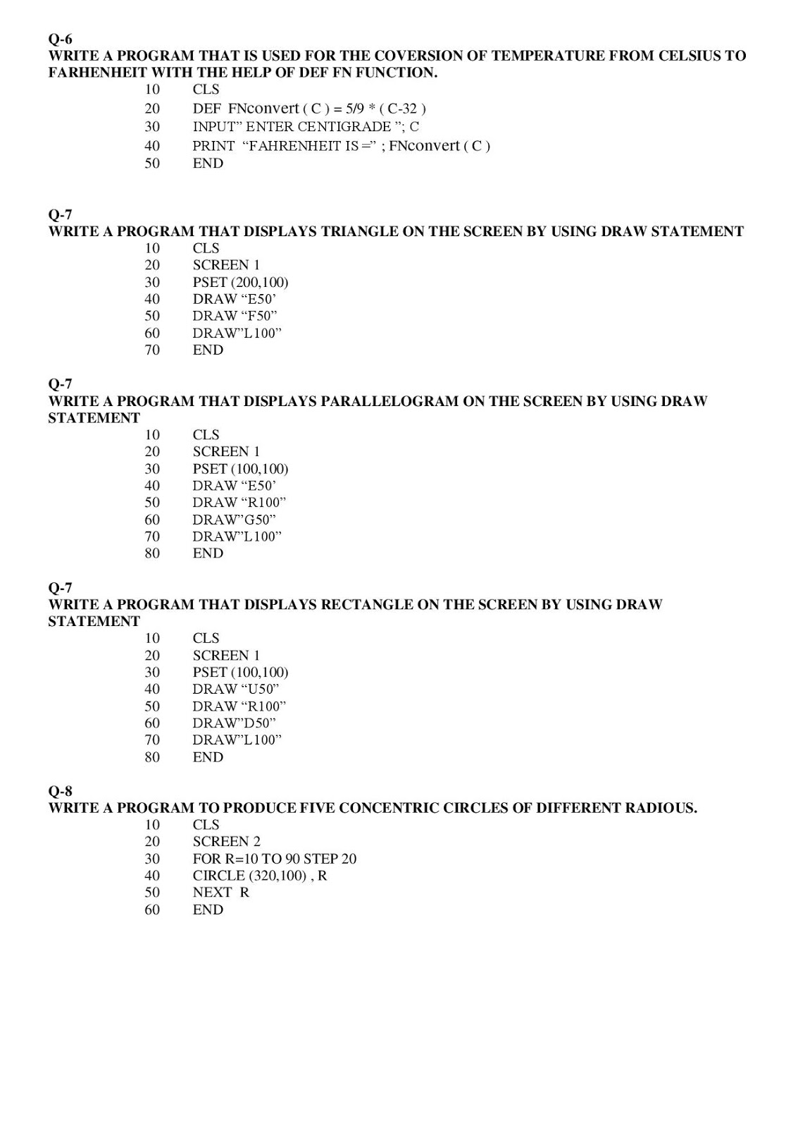LIST OF COMPLETE PRACTICAL OF COMPUTER SCIENCE 10TH CLASS FOR 2019 ...