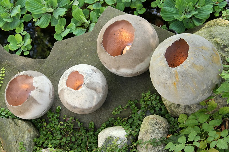 art studio: More Hand Blown concrete bowls!