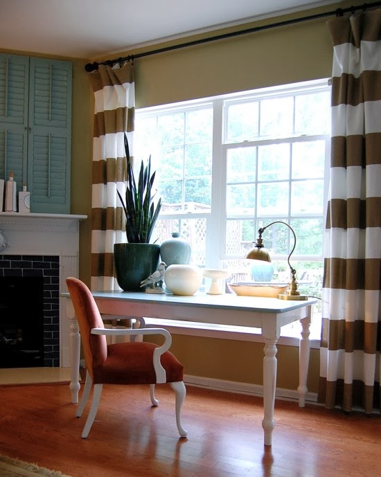 Crafty Texas Girls: Horizontal Striped Curtains (Drapes)