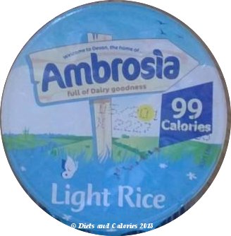 Diets and Calories: Ambrosia Light Rice – 99 calories