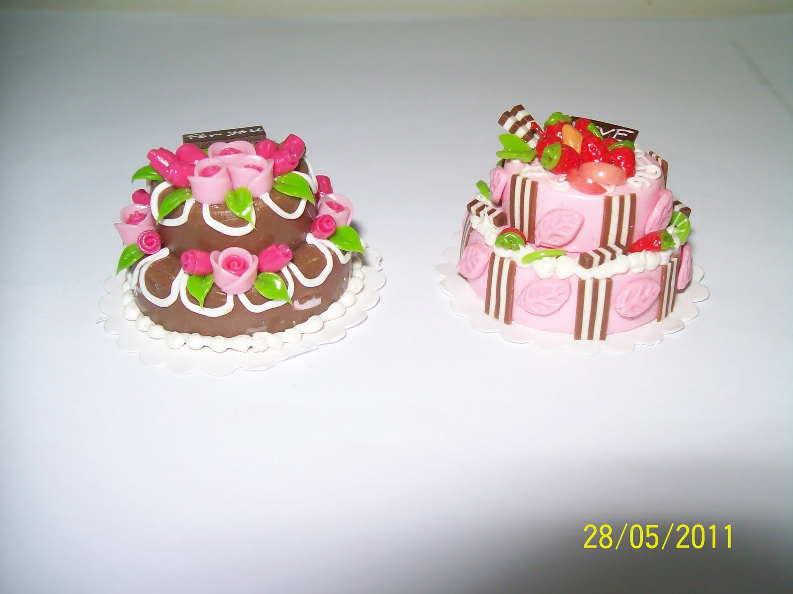 Claystationyong: Cakes texture Make With Polymer Clay - level 2 lesson.
