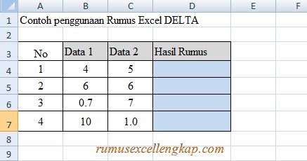 Apa dan Bagaimana Rumus Microsoft Excel DELTA itu? - Fungsi dan Rumus ...