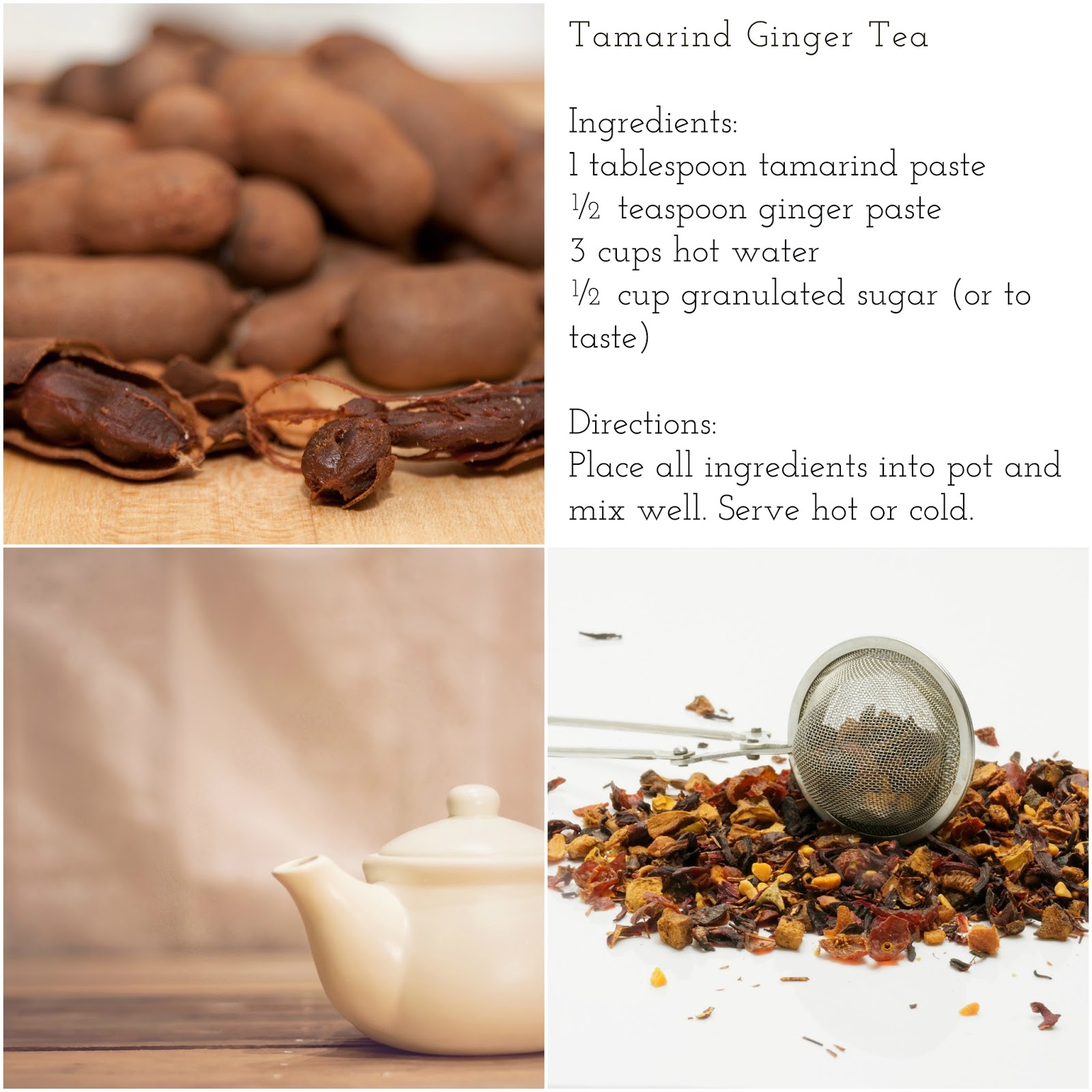 Make Fresh Tamarind Ginger Tea