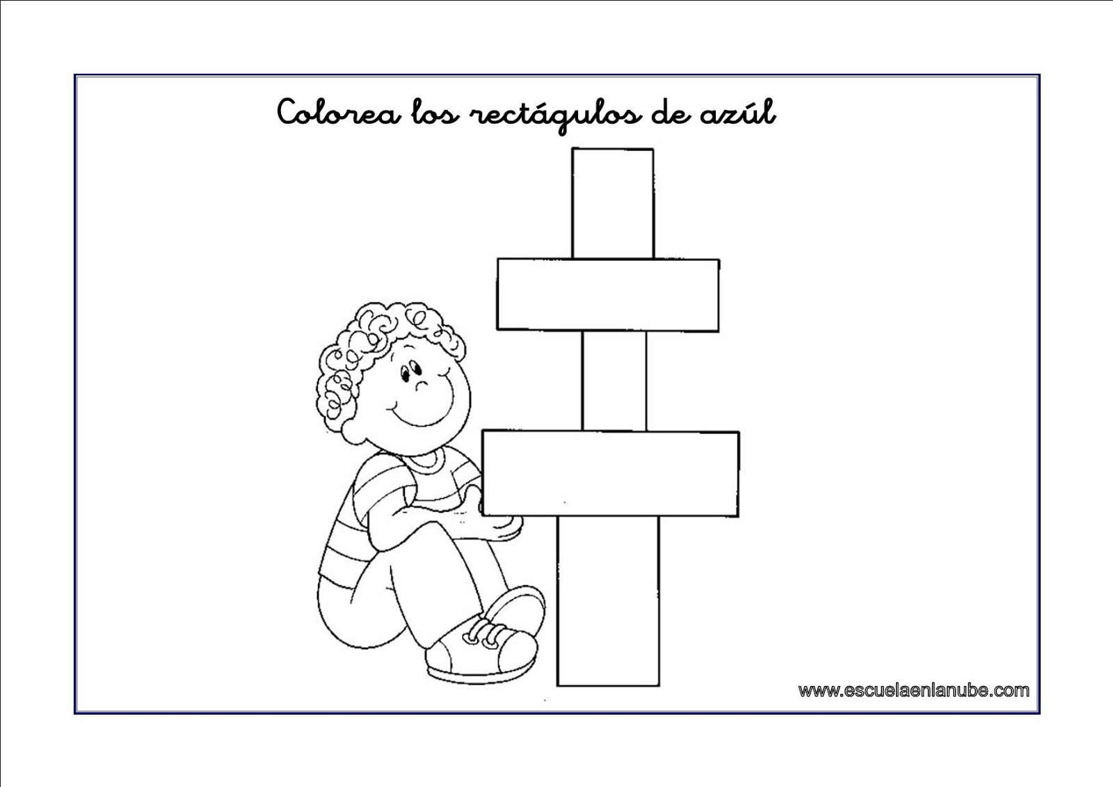 Trabajando en Educación Infantil: 10 fichas para identificar el rectángulo