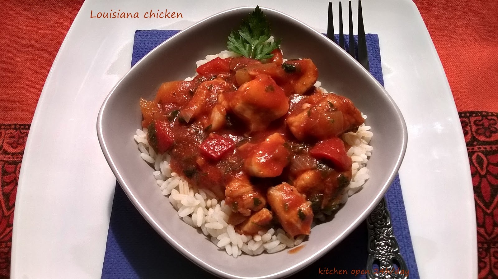 Gabi Naum's kitchen open 24h/day: Louisiana chicken