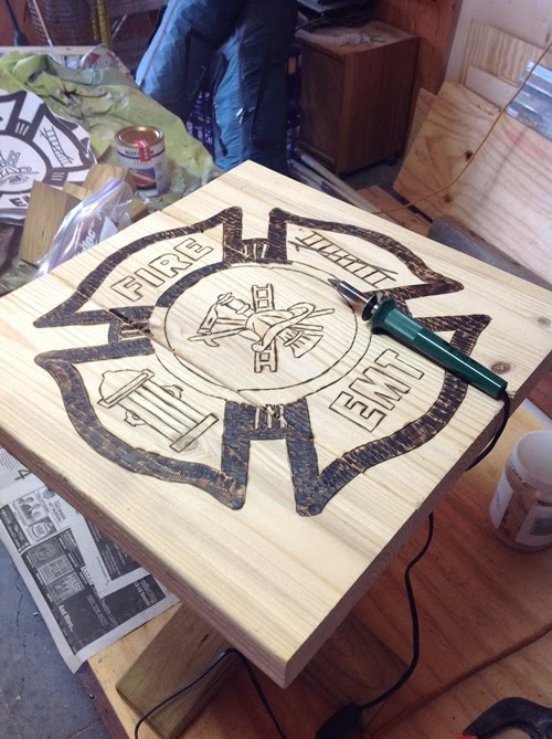 One Eyed Annie's: Firefighters side table