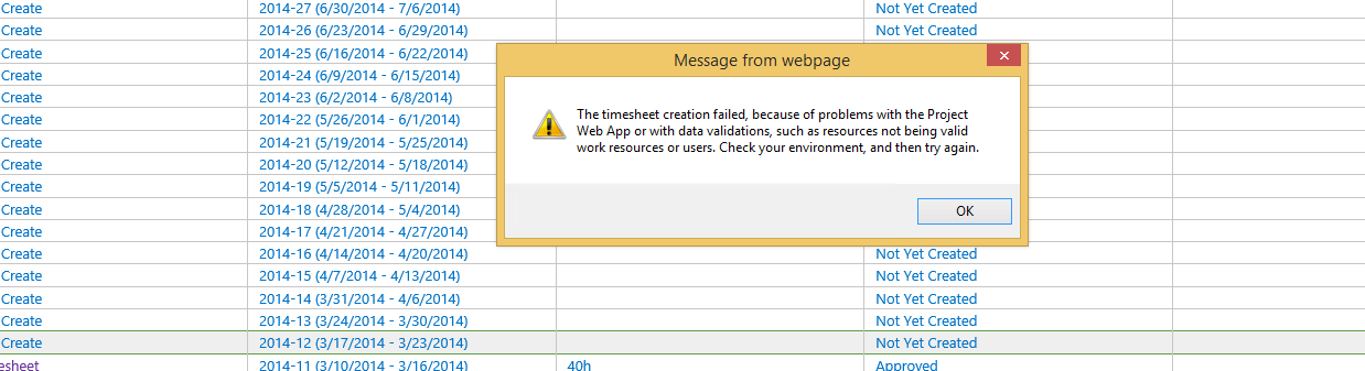 #projectserver2013 VIEW FAILURE: The view failed to load. Press OK to ...