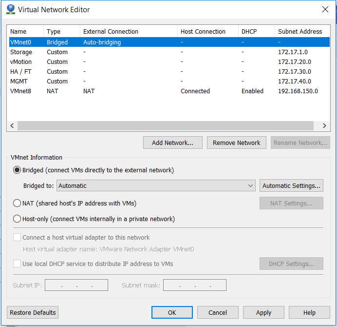 Plan and design your vSphere lab networking in VMware Workstation