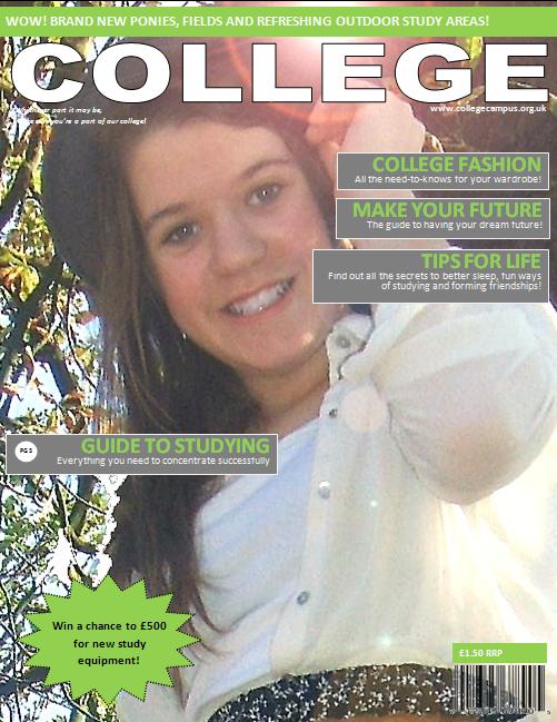 Kim Harrod - AS Coursework: Final Front Cover - College Magazine