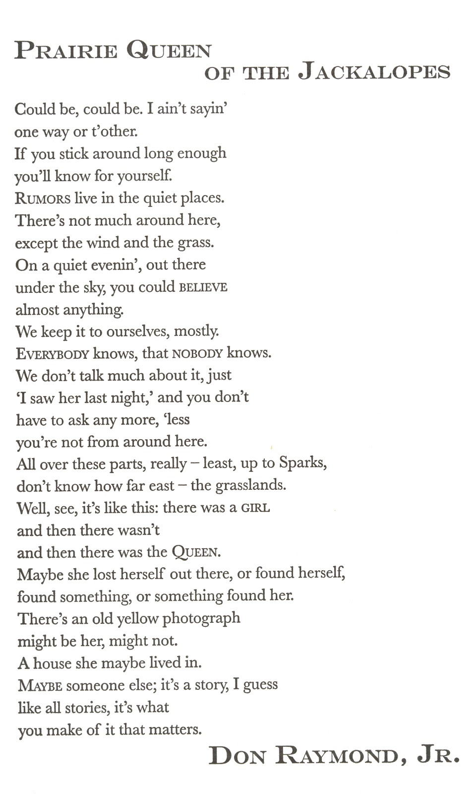 Architrave Press: Prairie Queen of the Jackalopes - Don Raymond