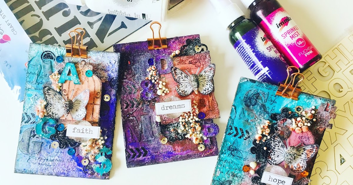 Expressions Craft: ATC Tags With immix Sprinkle Mists