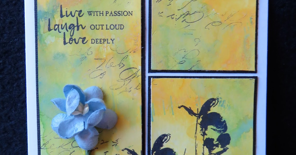 Tones scrapperom: Grønt og gult vårkort - Green and yellow Spring card